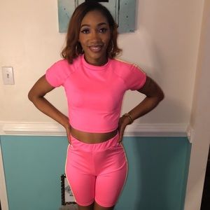 Shorts | Neon Pink Ride Wit Me Set | Poshmark